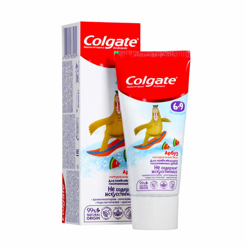 Паста зубная детская Colgate 6-9 лет, со вкусом арбуза, 60 мл (комплект из 4 шт)