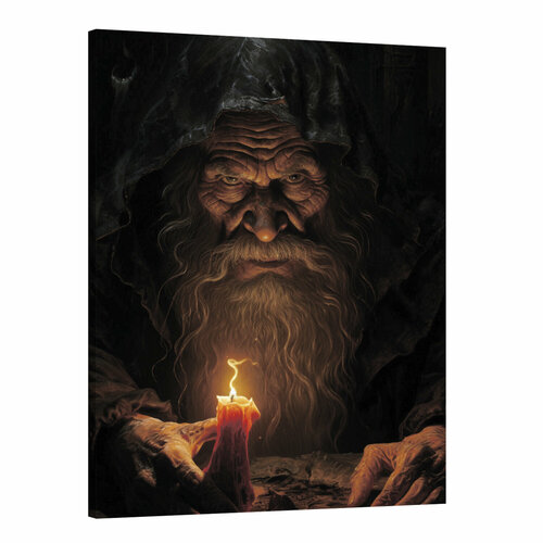 Интерьерная картина 50х70 "Магический портрет волшебника: мистический образец"