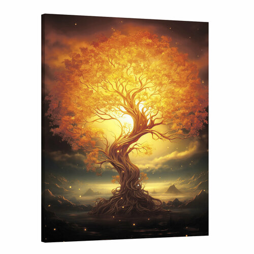 Интерьерная картина 50х70 "Золотое дерево"