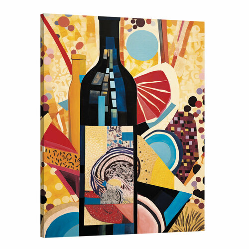 Интерьерная картина 50х70 "Вино счастья"