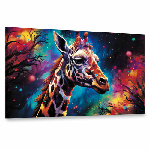 Интерьерная картина 100х60 "Жираф в мире снов"