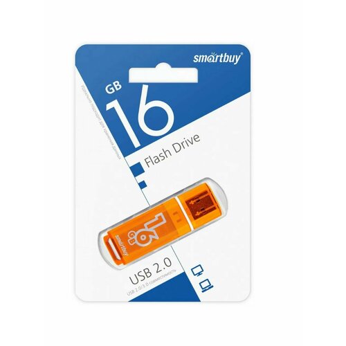 USB флеш 16GB GLOSSY SERIES ORANGE