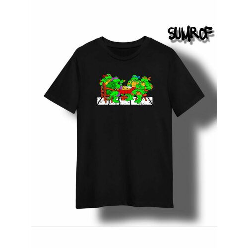 Футболка Черепашки Ниндзя Tmnt, размер XL, черный