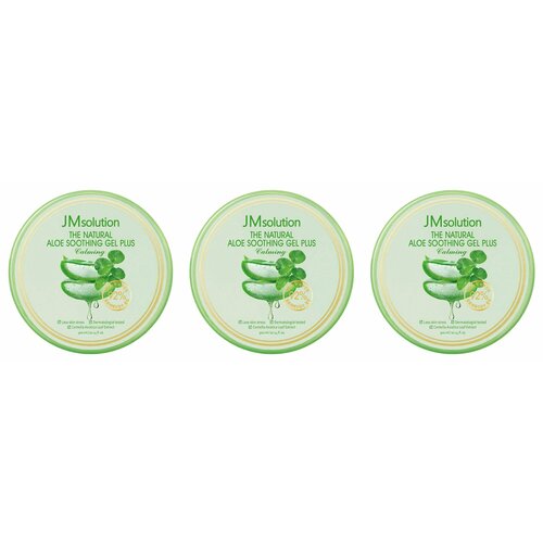 Успокаивающий гель для лица и тела JMsolution с алоэ и центеллой, The Natural Aloe Soothing Gel Plus Calming, 300 мл, 3 шт
