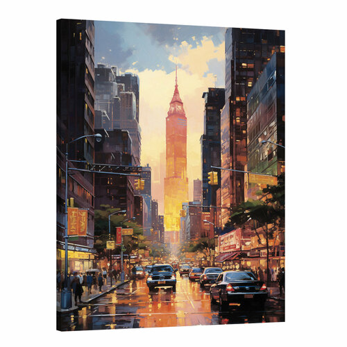 Интерьерная картина 50х70 "Улицы города"