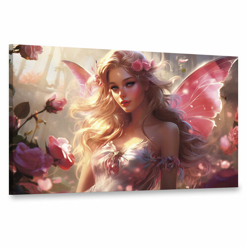 Интерьерная картина 100х60 "Розовапя фея"