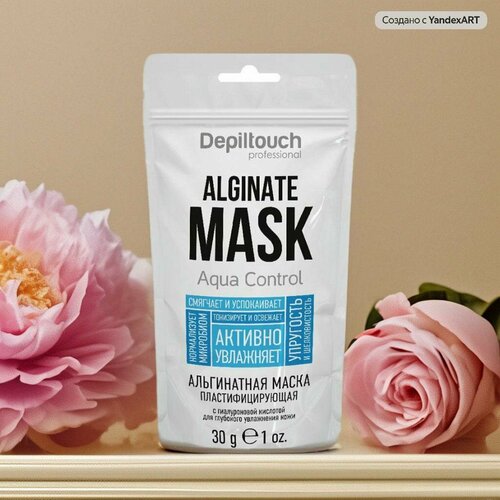 DEPILTOUCH PROFESSIONAL Альгинатная маска для лица пластифицирующая с гиалуроновой кислотой для глубокого увлажнения кожи, 30 г