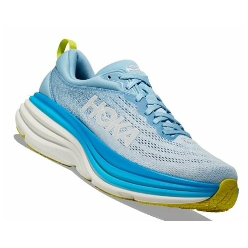 Кроссовки HOKA Bondi 8, полнота D, размер US10.5D/UK10/EU44 2/3/JPN28.5, белый, голубой