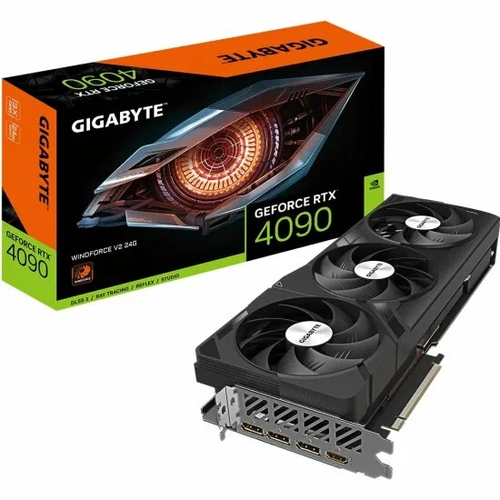 Видеокарта Gigabyte RTX4090 WINDFORCE V2 24GB GDDR6X 384-bit HDMI 3xDP 3FAN ATX RTL