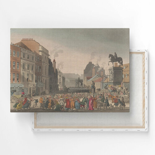 Картина на холсте, репродукция / Томас Роулендсон - Pillory, Charing Cross / Размер 40 x 53 см