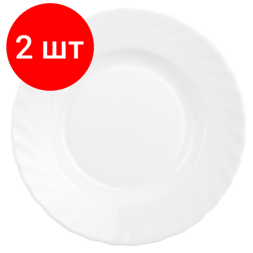 Комплект 2 штук, Тарелка суповая трианон 22.5см (H4123/N5016)