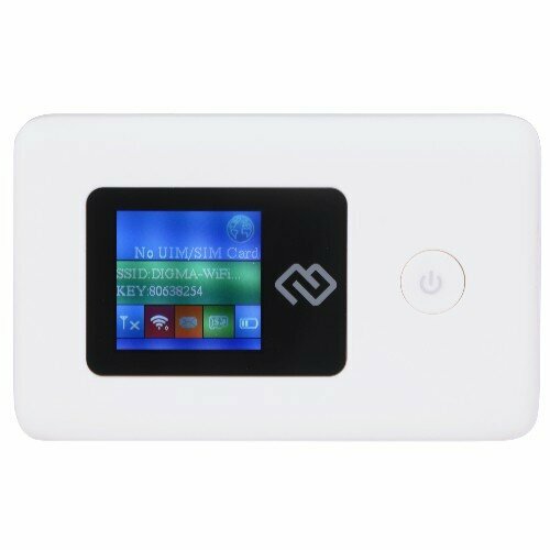 Модем 3G/4G Digma Mobile Wi-Fi DMW1969 micro USB Wi-Fi Firewall +Router внешний белый