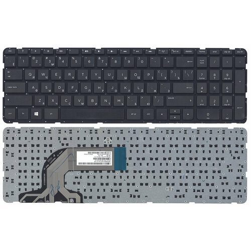 Клавиатура для ноутбука HP Pavilion 15-n058sr черная без рамки