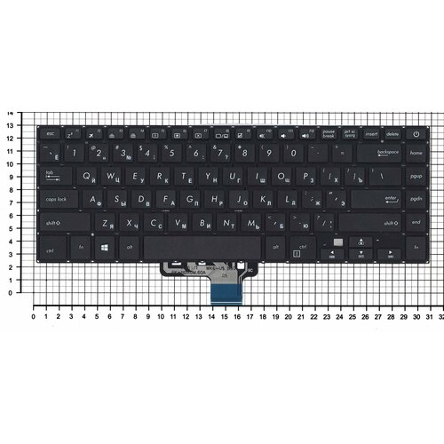 Клавиатура для ноутбука ASUS F510 черная с подсветкой