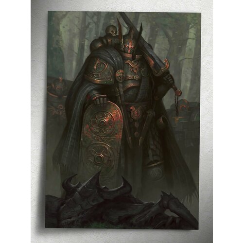 Постер: Темный ангел в кельтском стиле (Фан персонаж, Вархаммер 40000, Warhammer), на А4