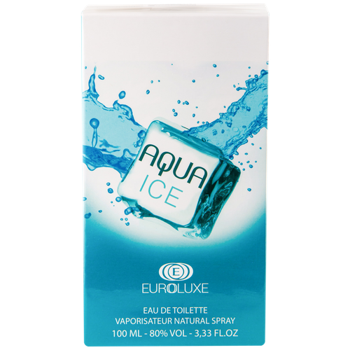 Euroluxe Туалетная вода для мужчин Aqua Ice (Аква айс) свежий, фужерный, спрей 100 мл