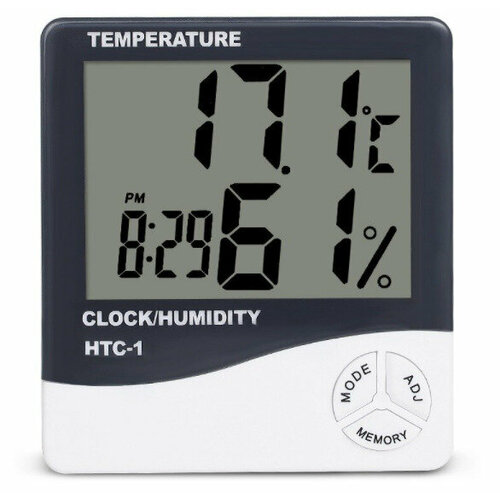 Электронный измеритель температуры и влажности , цифровой термометр , гигрометр , метеостанция с будильником