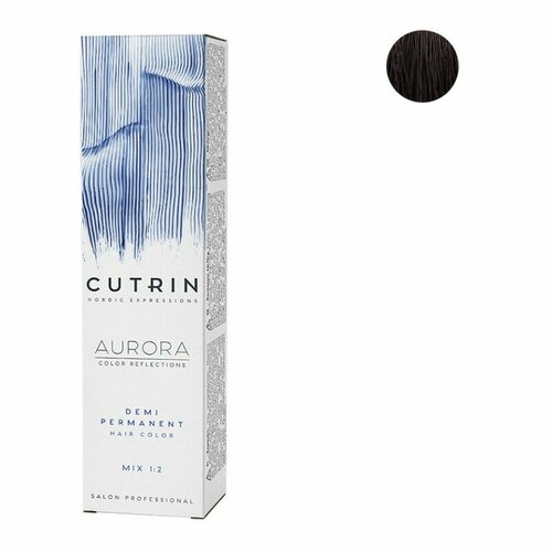 Cutrin AURORA Demi Безаммиачный краситель для волос, 3.0 темно-коричневый, 60 мл