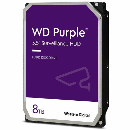 Внутренний жесткий диск 3,5" 8Tb Western Digital (WD85PURZ) 256Mb 5640rpm SATA3 Purple