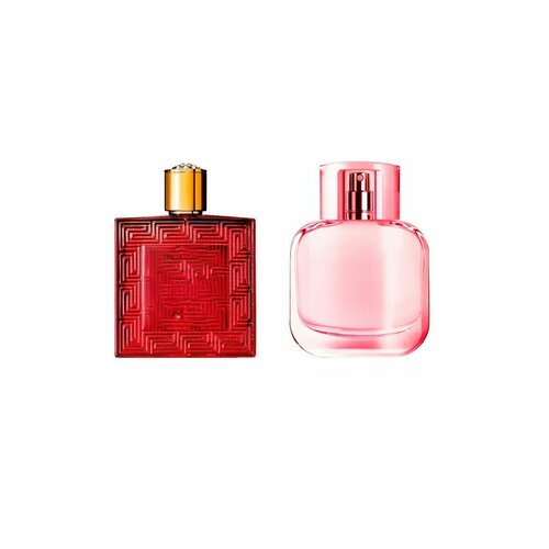 Подарочный набор для неё и для него по мотивам Versace Eros Flame, Lacoste L.12.12 Pour Elle Sparkling 2 по 2 мл