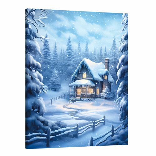 Интерьерная картина 50х70 "Снежное волшебство"