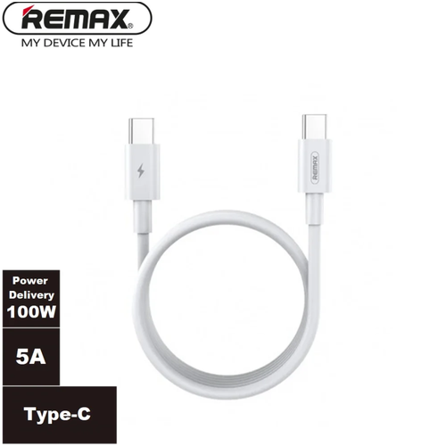 Кабель Remax RC-183c Double Speed DATA, USB Type-C - USB Type-C, 100W, 2м, Белый