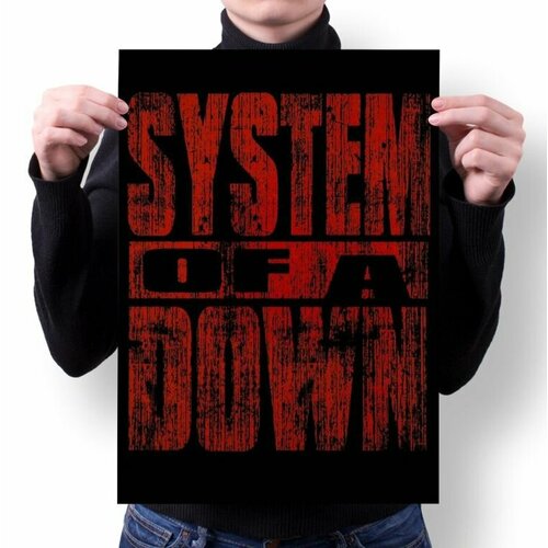 Плакат System of a Down, Систем оф а Даун №1, А2 (60-42 см)