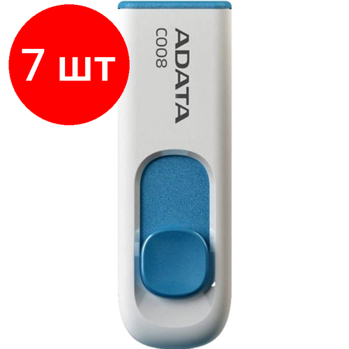 Комплект 7 штук, Флеш-память A-DATA C008, 16GB, AC008-16G-RWE