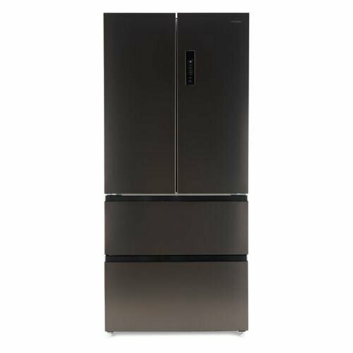 Холодильник трехкамерный Hyundai CM5543F инверторный черная сталь