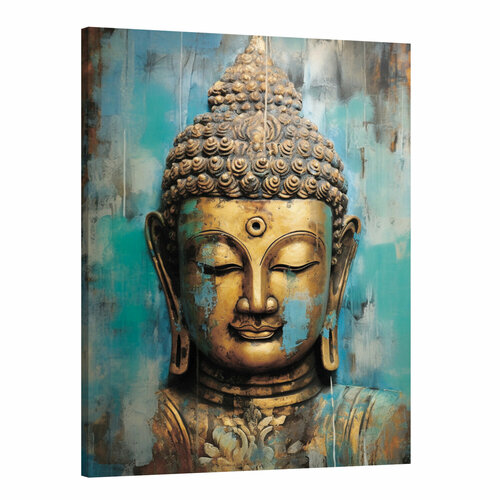 Интерьерная картина 50х70 "Будда: искусство благочестия"
