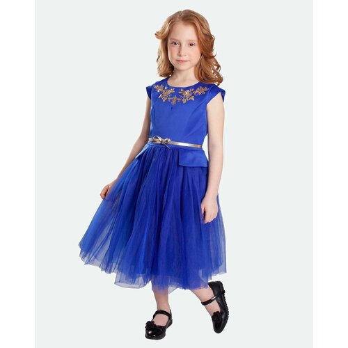 Платье Стильные Непоседы, размер 34-140, голубой