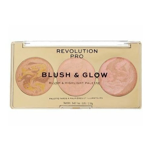 Румяна, Бронзер И Хайлайтер 3В1 Revolution Pro Blush & Glow