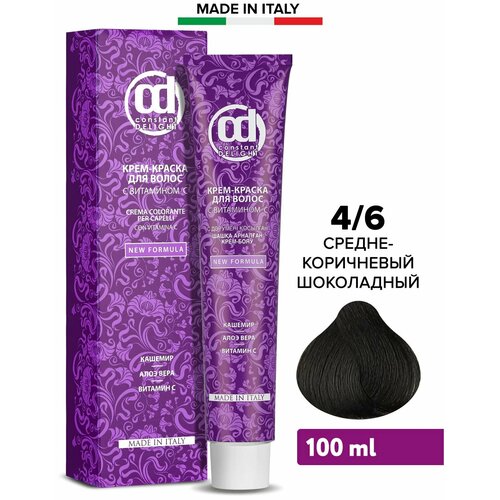 Сonstant Delight Colorante Per Capelli Крем краска для волос с витамином С, 4/6 средне-коричневый шоколадный