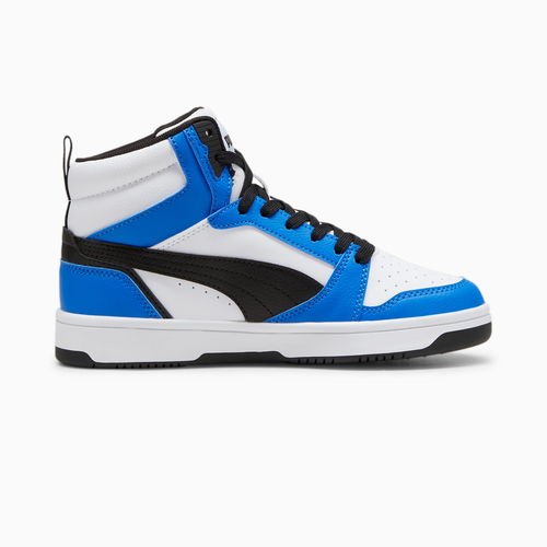 Кеды PUMA Rebound V6 Mid Sneakers Youth, размер 6, белый, голубой