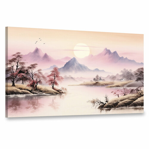 Интерьерная картина 100х60 "Азиатский рассвет"