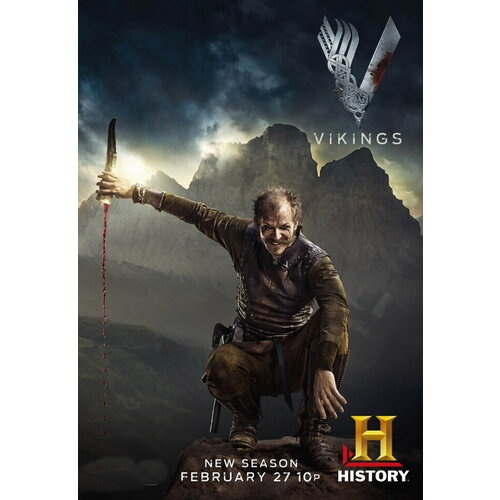 Плакат, постер на холсте Vikings/Викинги. Размер 42х60 см