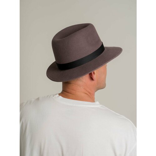 Шляпа Фетр Сибири, размер 55-56, коричневый