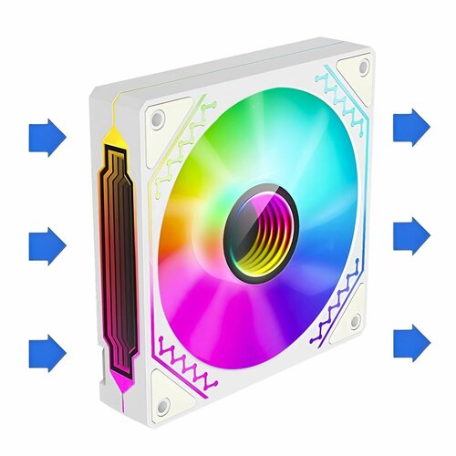 Вентилятор/кулер реверсивный TEUCER aRGB для компьютера