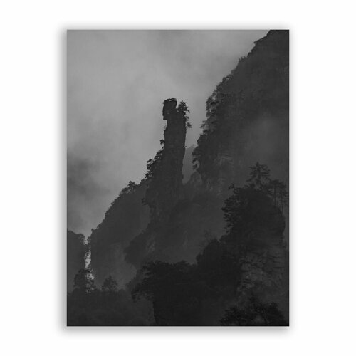 Постер, плакат на бумаге / Природа Китая - Горы / Размер 40 x 53 см