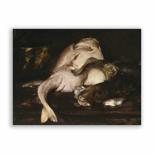 Картина на холсте, репродукция / Уильям Чейз - Still Life, Fish / Размер 30 x 40 см