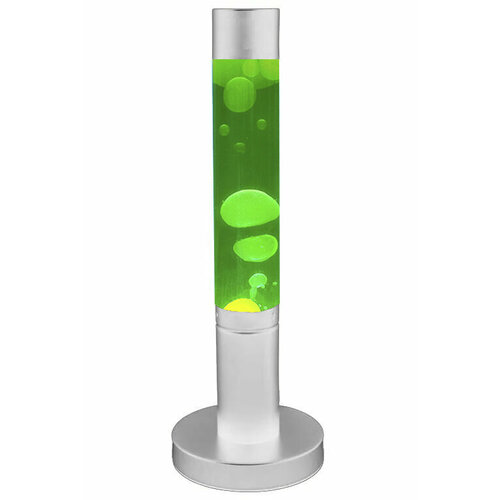 Лава-Лампа Pillar Желтая/Зеленая 39 см (серебристый корпус)