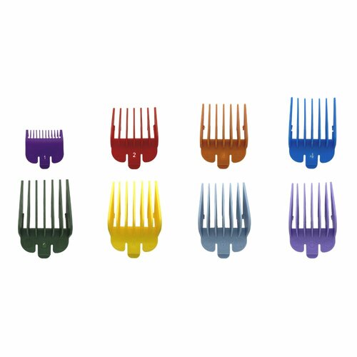 Набор насадок DiBiDi для машинки для стрижки пластик, разноцветные (8 шт)