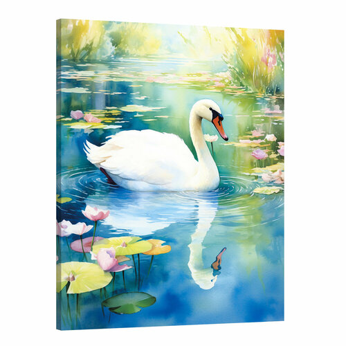 Интерьерная картина 50х70 "Лебедь"