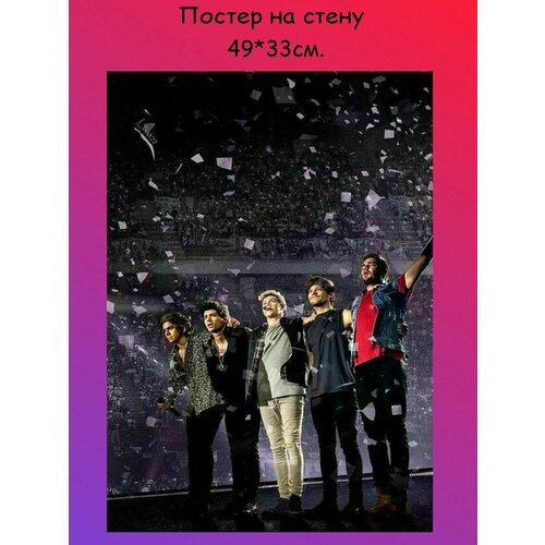 Постер, плакат на стену "Бой-бэнд One Direction" 49х33 см (А3+)