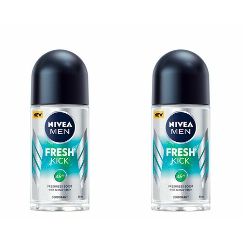 Nivea MEN Дезодорант-антиперспирант шариковый "Fresh Kick" 50 мл, 2уп.