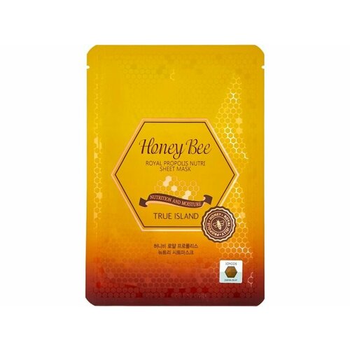 Маска на тканевой основе с экстрактом маточного молочка True Island HONEY BEE ROYAL PROPOLIS NUTRI SHEET MASK