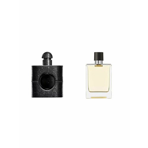 Подарочный набор для неё и для него по мотивам Yves Saint Laurent Black Opium, Hermes Terre D'Hermes 2 по 5 мл