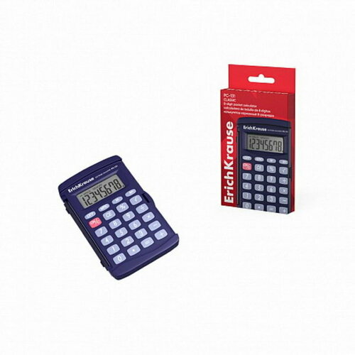Калькулятор карманный 8-разрядов PC-131 Classic, синий