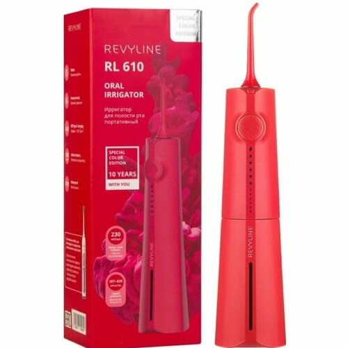 Ирригатор Revyline RL 610 Viva Magenta портативный, красный