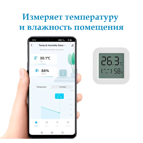 Домашний цифровой термометр / гигрометр Tuya